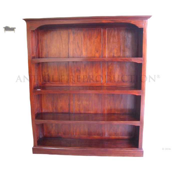 Open Bookcase Colonial High Antique Reproduction Mahogany - Antique ...